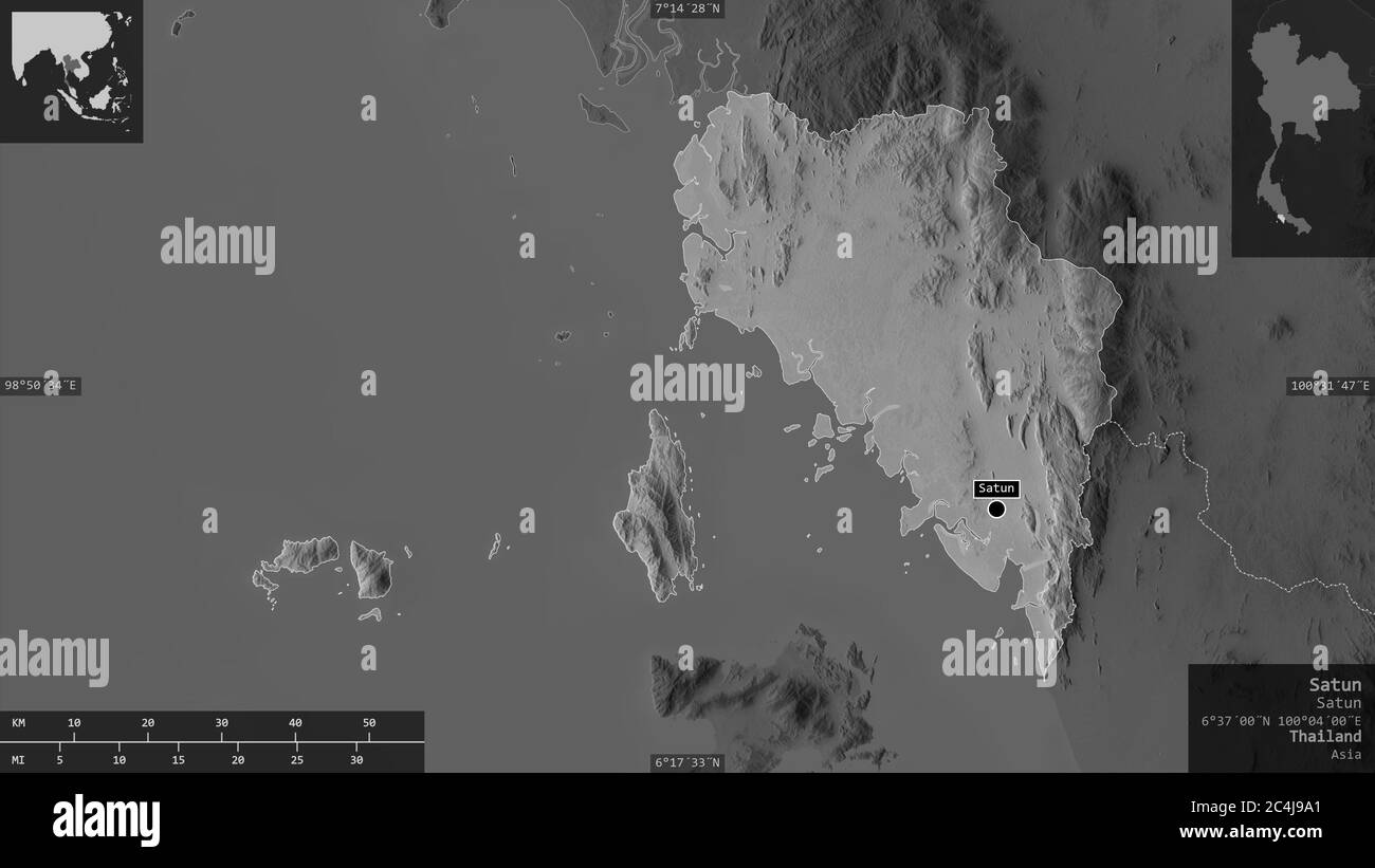 Satun province map hi-res stock photography and images - Alamy