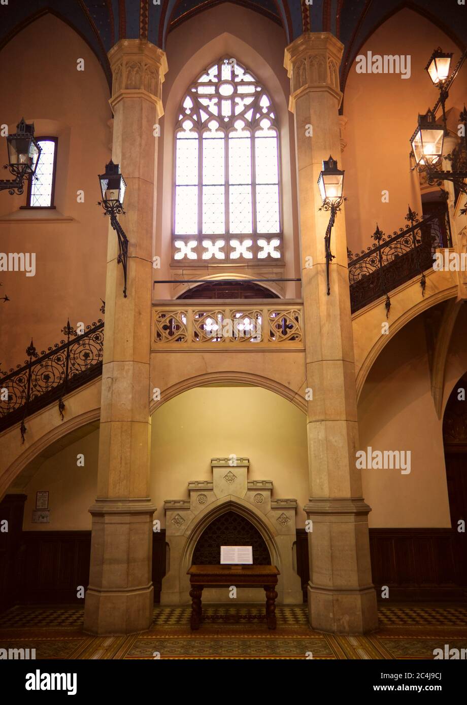 historic staircase in a castle Stock Photo - Alamy