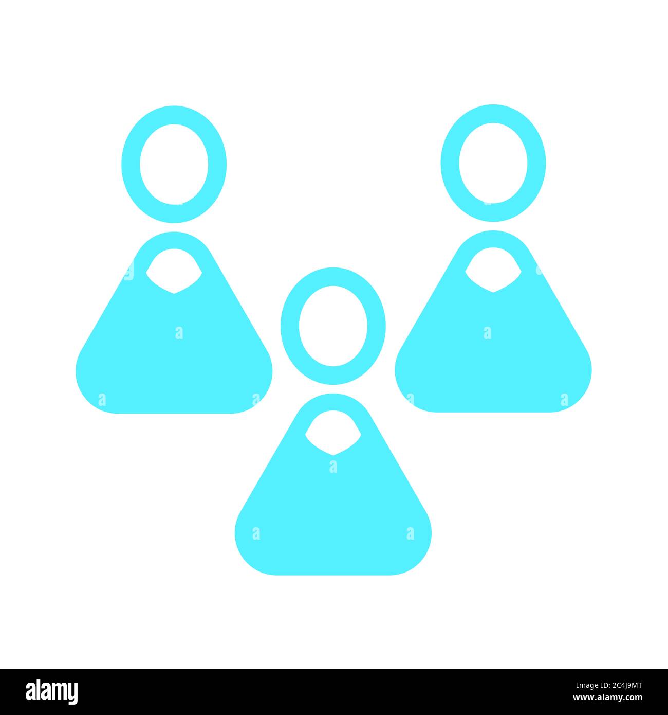 Modern user icon - Team of three white women Stock Photo - Alamy