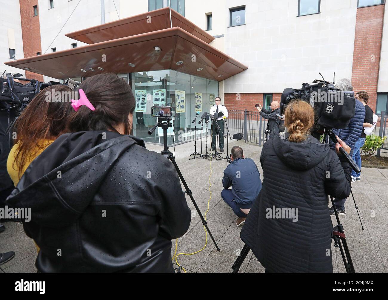 PSNI Superintendent Muir Clark speaks to media as a body that police ...