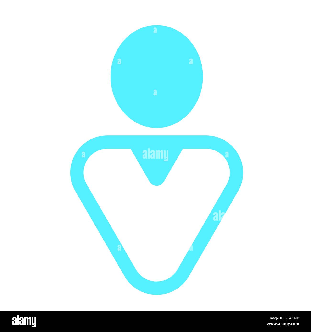 Modern user icon - Single colored man Stock Photo - Alamy