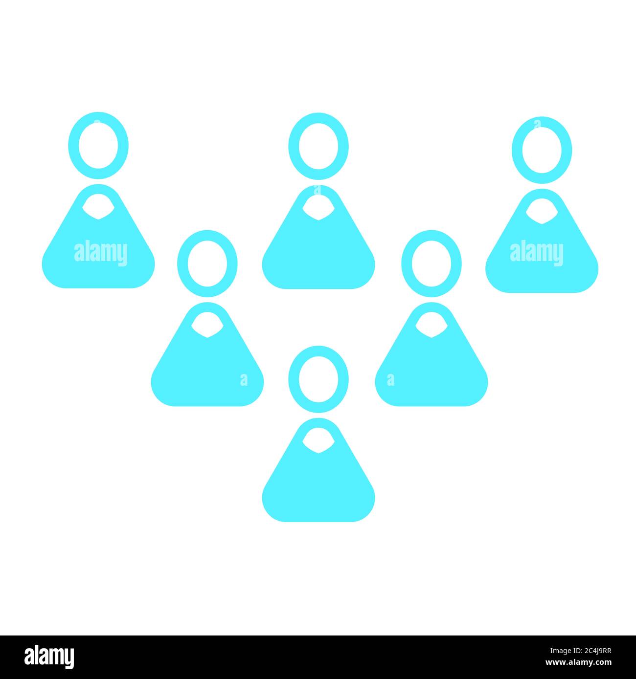 Modern user icon - Group of six white women Stock Photo - Alamy