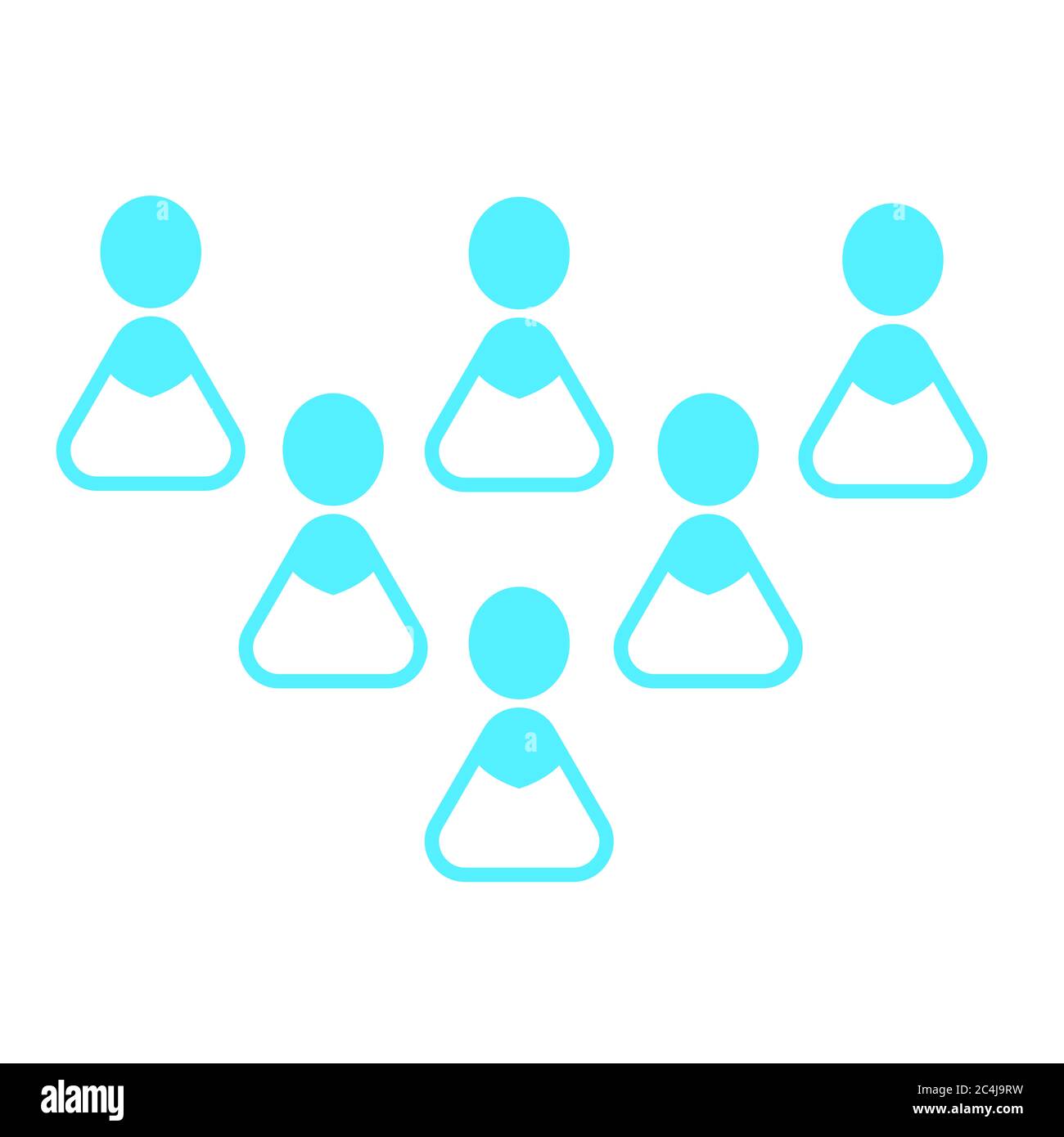 Modern user icon - Group of mixed colored men women Stock Photo - Alamy