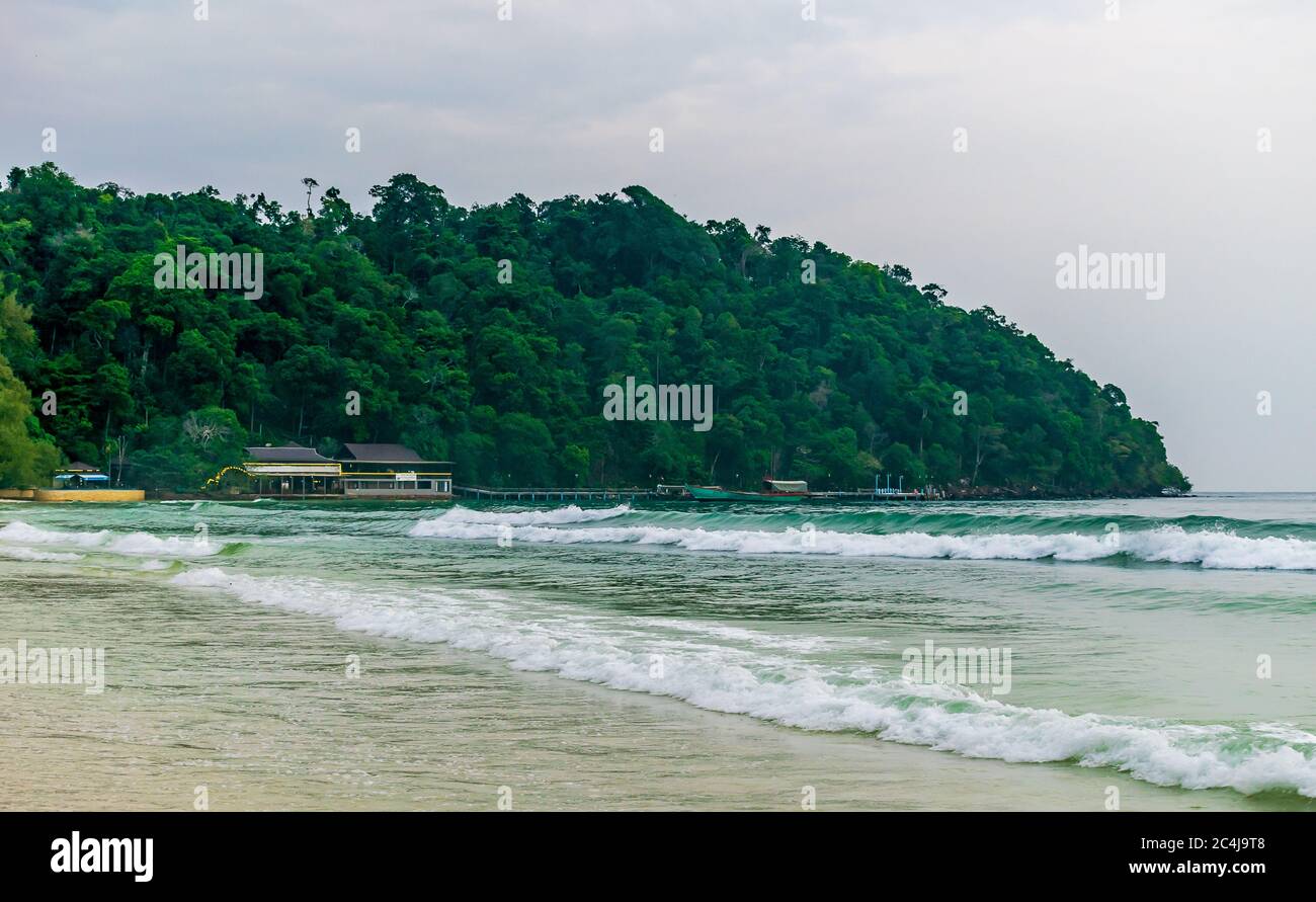 Long Set Beach, Koh Rong, Cambodia- Feb, 2020 : a beautiful beach ...