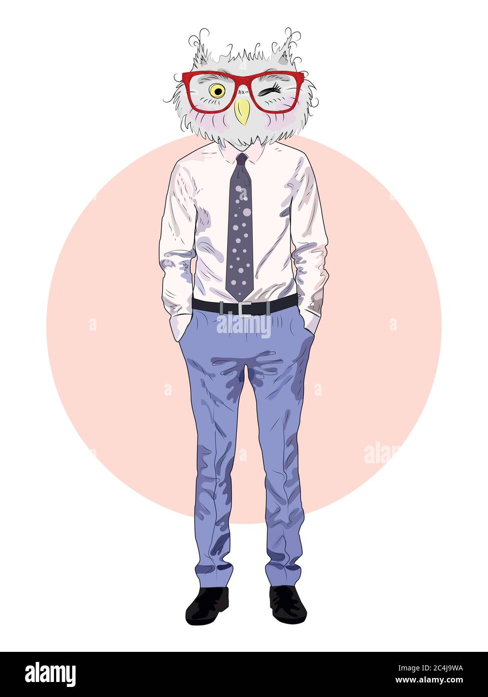 Nerd owl Stock Vector Images - Alamy