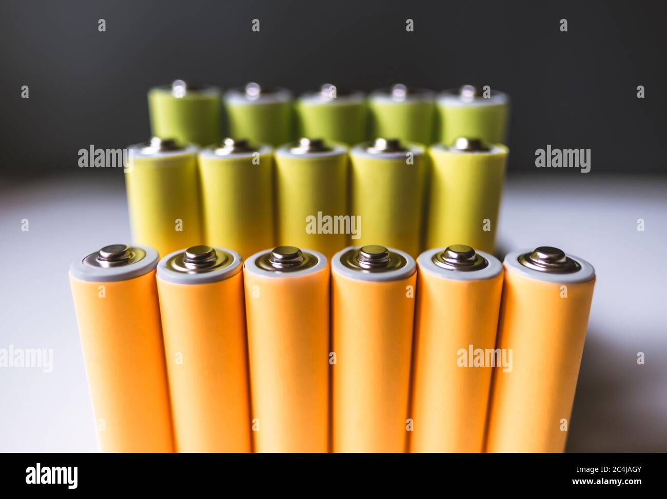 Abstract background with colored salt batteries Stock Photo - Alamy