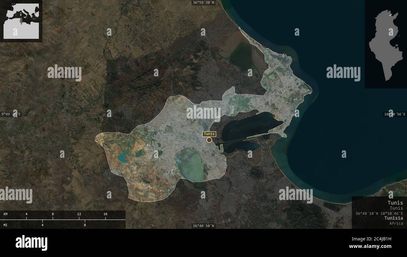 Satellite view of tunis map hi-res stock photography and images - Alamy