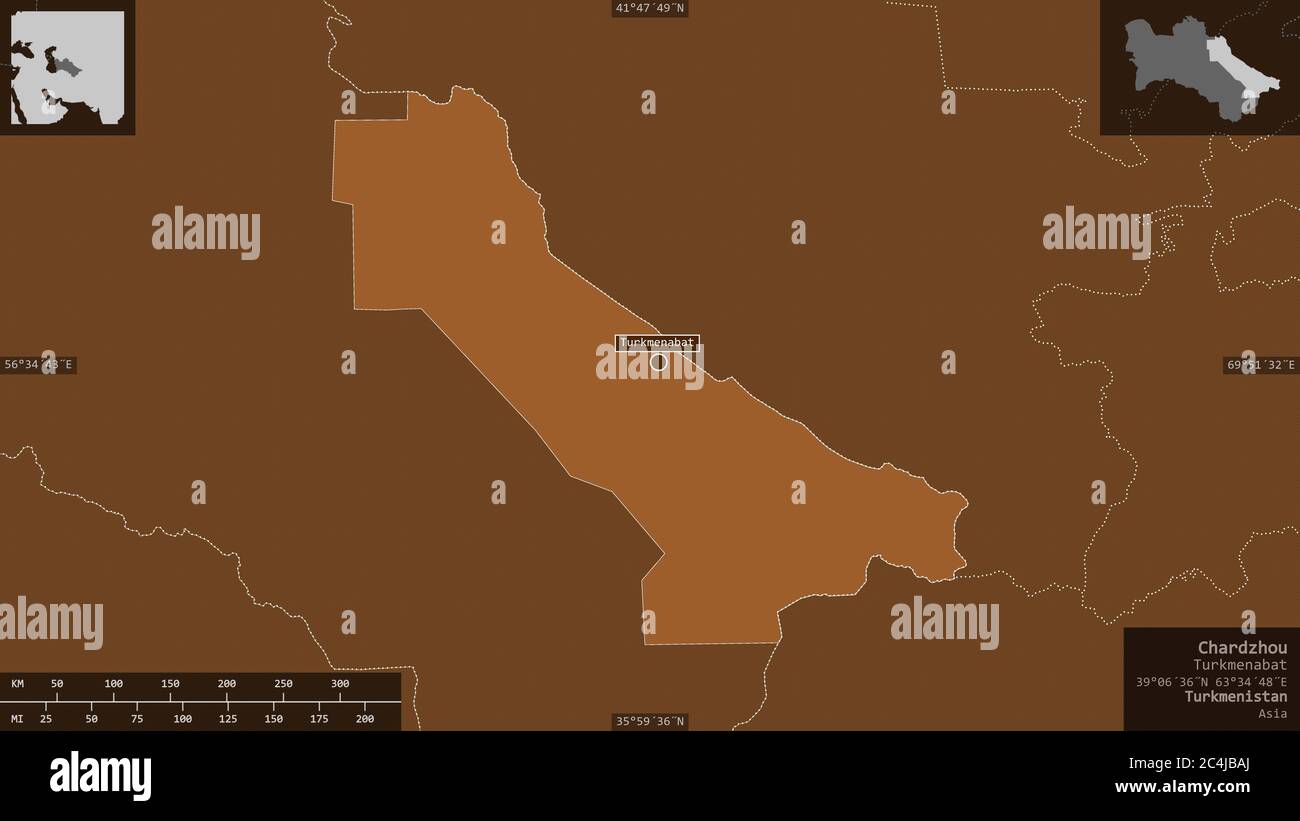 Chardzhou outline map hi-res stock photography and images - Alamy