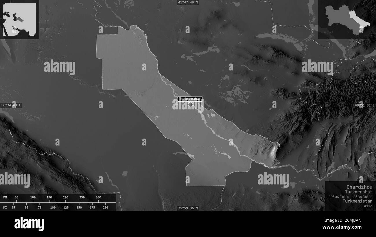 Chardzhou outline map hi-res stock photography and images - Alamy