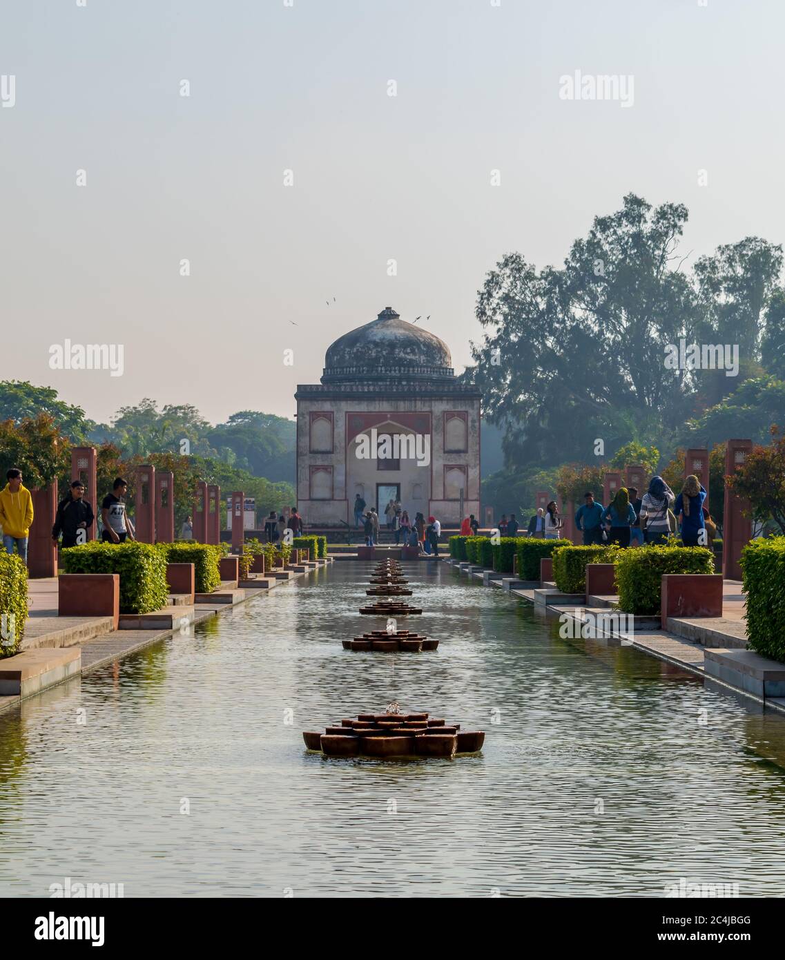 Sunder Nursery, Delhi, India-Feb, 2020 : a view of the fountains in ...
