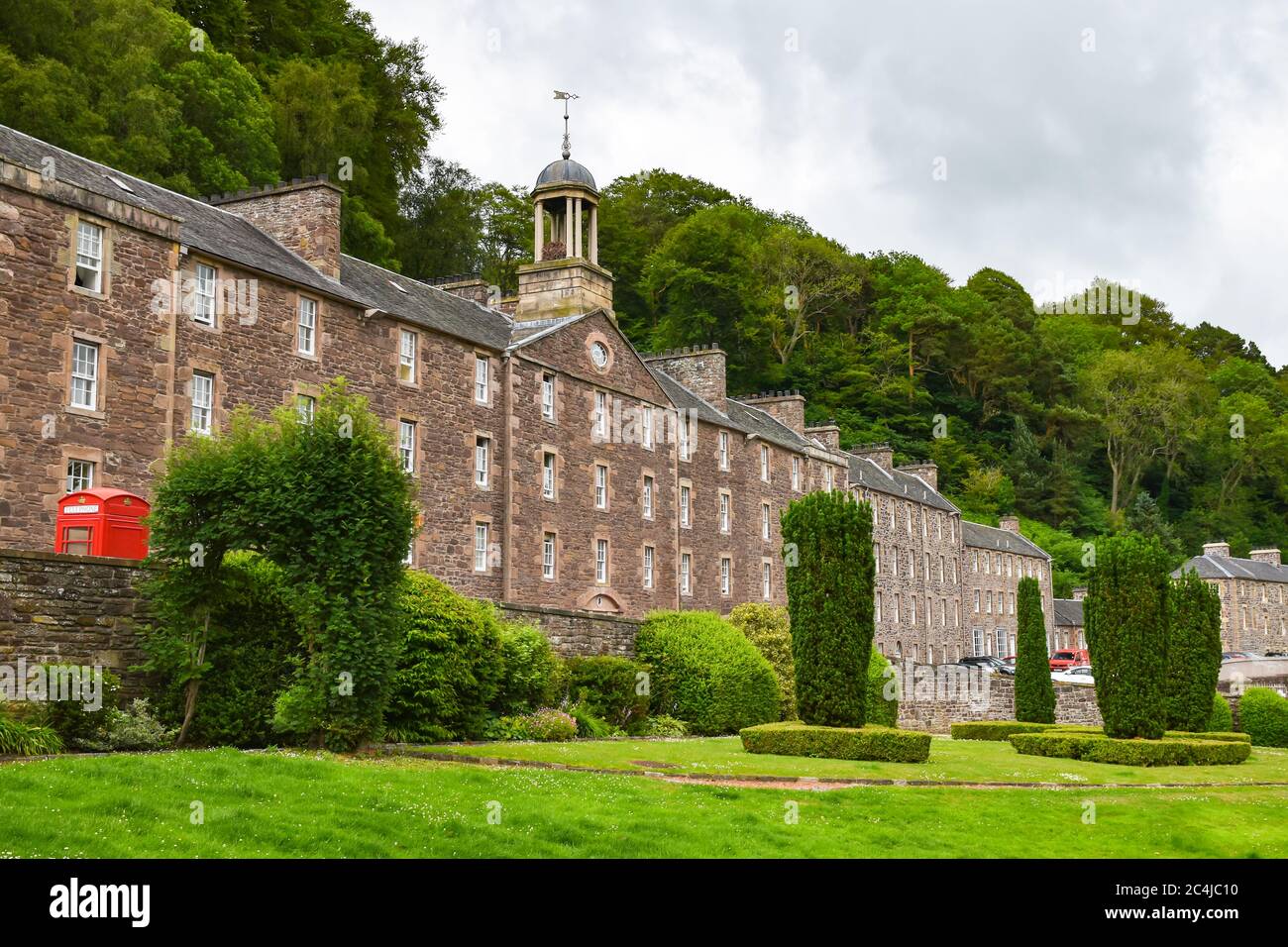New Lanark UNESCO world heritage site in Scotland, UK showing ...