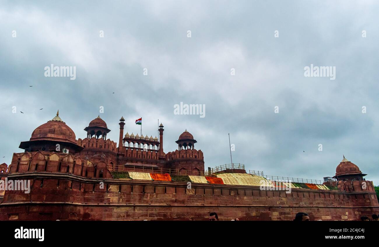 Red Fort, Delhi, India- a view from a different angle Stock Photo - Alamy