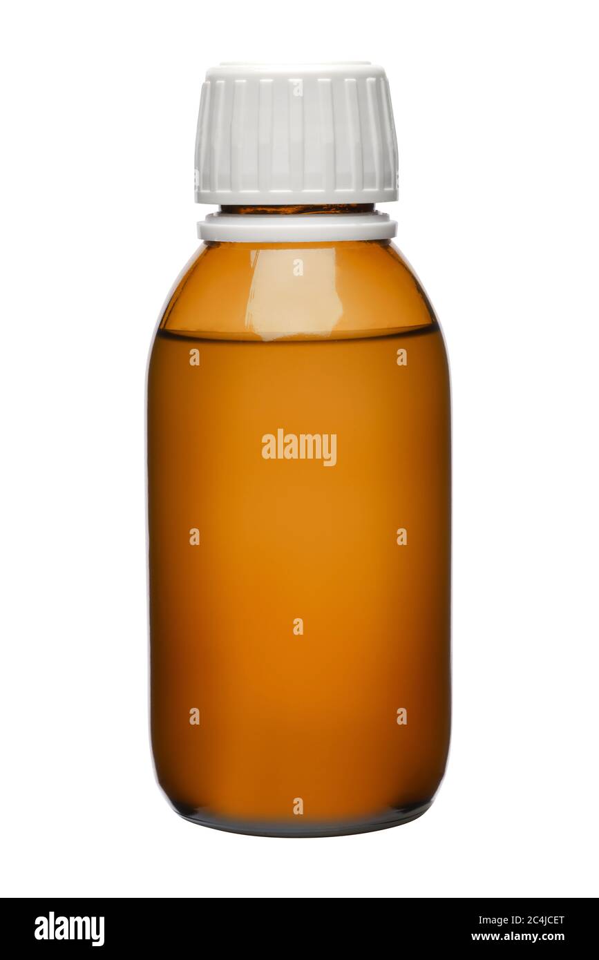 Medicine bottle syrup isolated on white backgroundf with clipping path ...