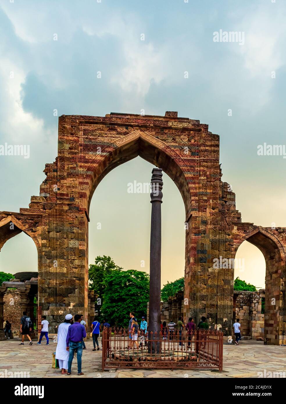 Qutub Minar Complex, Delhi, India; 16-Aug-2019; a view of the Qutub ...