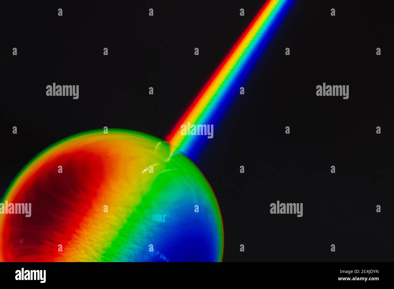 Colors of the rainbow product of Broken light, showing the spectrum of ...