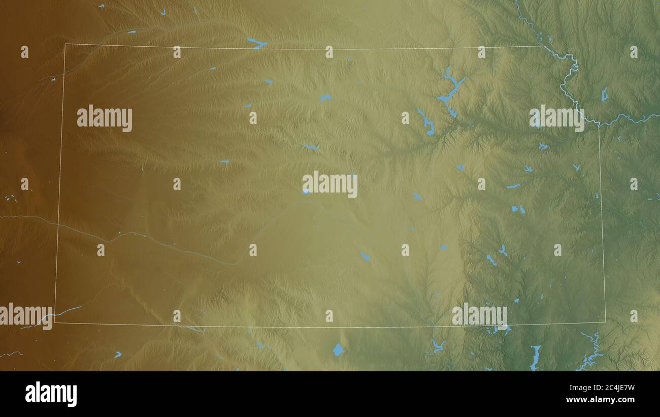 Kansas relief map hi-res stock photography and images - Alamy