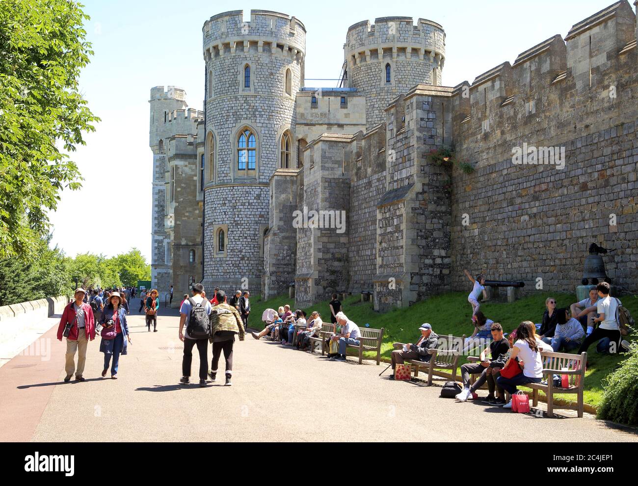 The Norman Gate of the Windsor Castle, one of Britain's major tourist ...