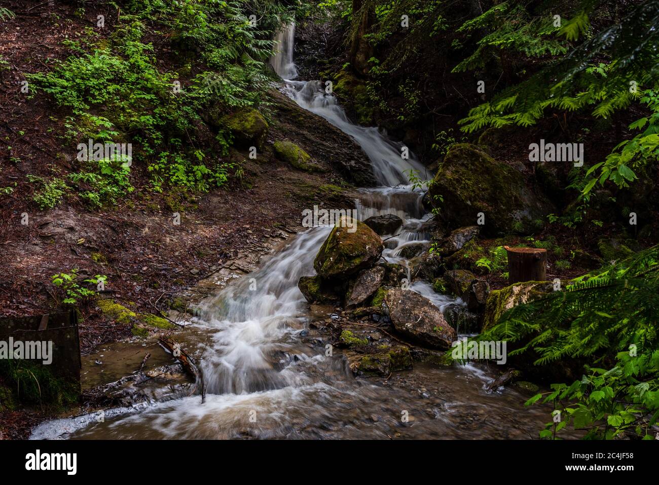 Small Waterfall Near Box Canyon Dam, Washington State Stock Photo - Alamy