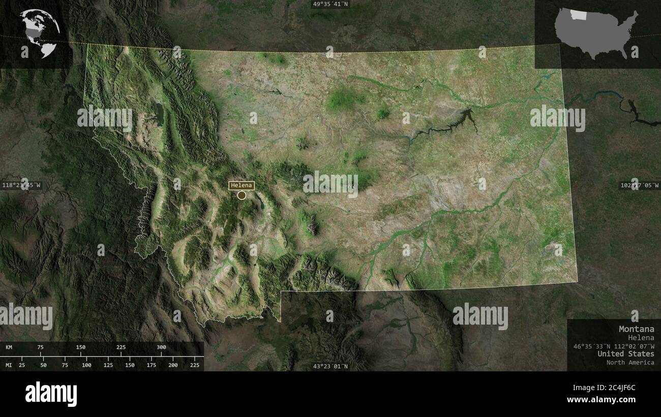 Map satellite geography montana hi-res stock photography and images - Alamy