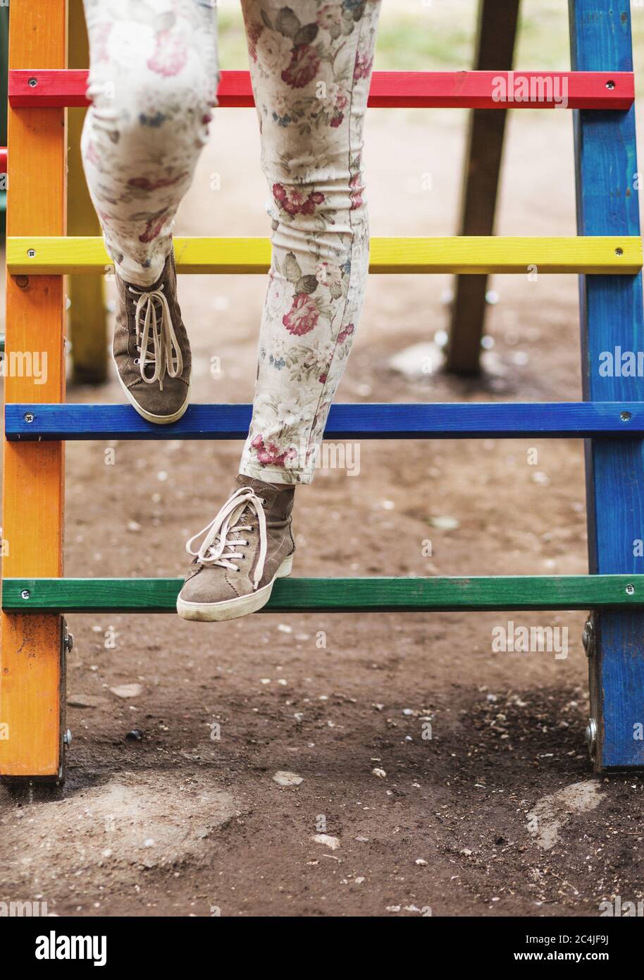 Children playing stairs hi-res stock photography and images - Alamy
