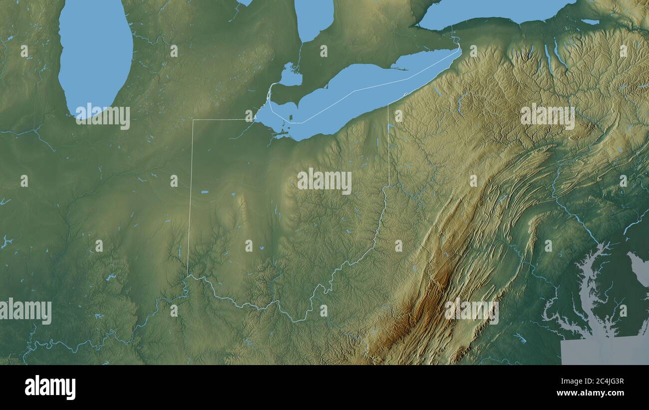 Ohio relief map hi-res stock photography and images - Alamy