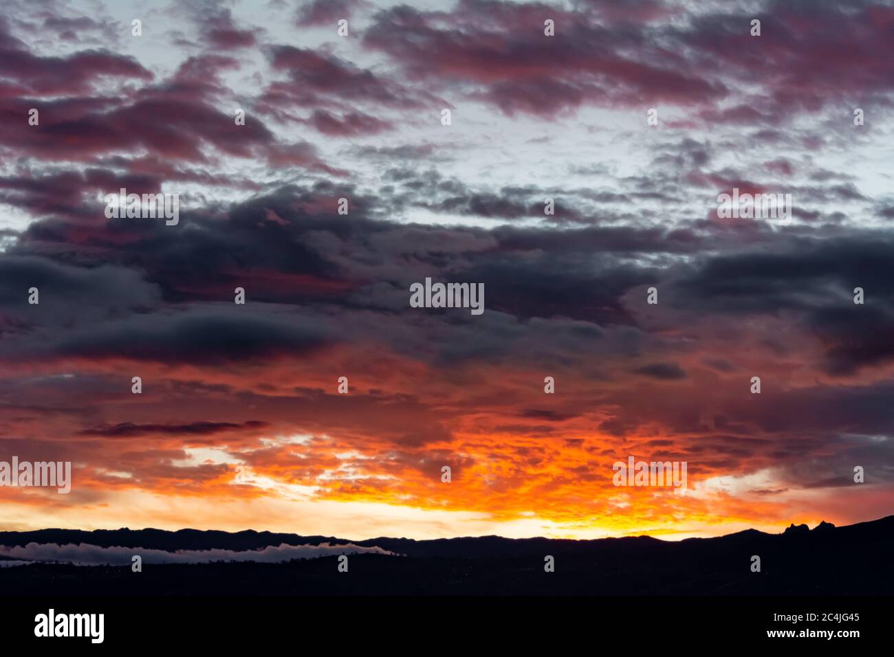 Beatiful sunset of many colors Stock Photo - Alamy