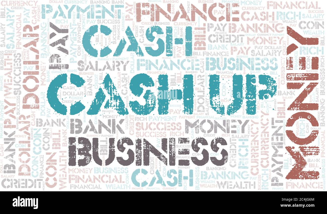 Cash Up typography word cloud. Wordcloud collage made with the text ...