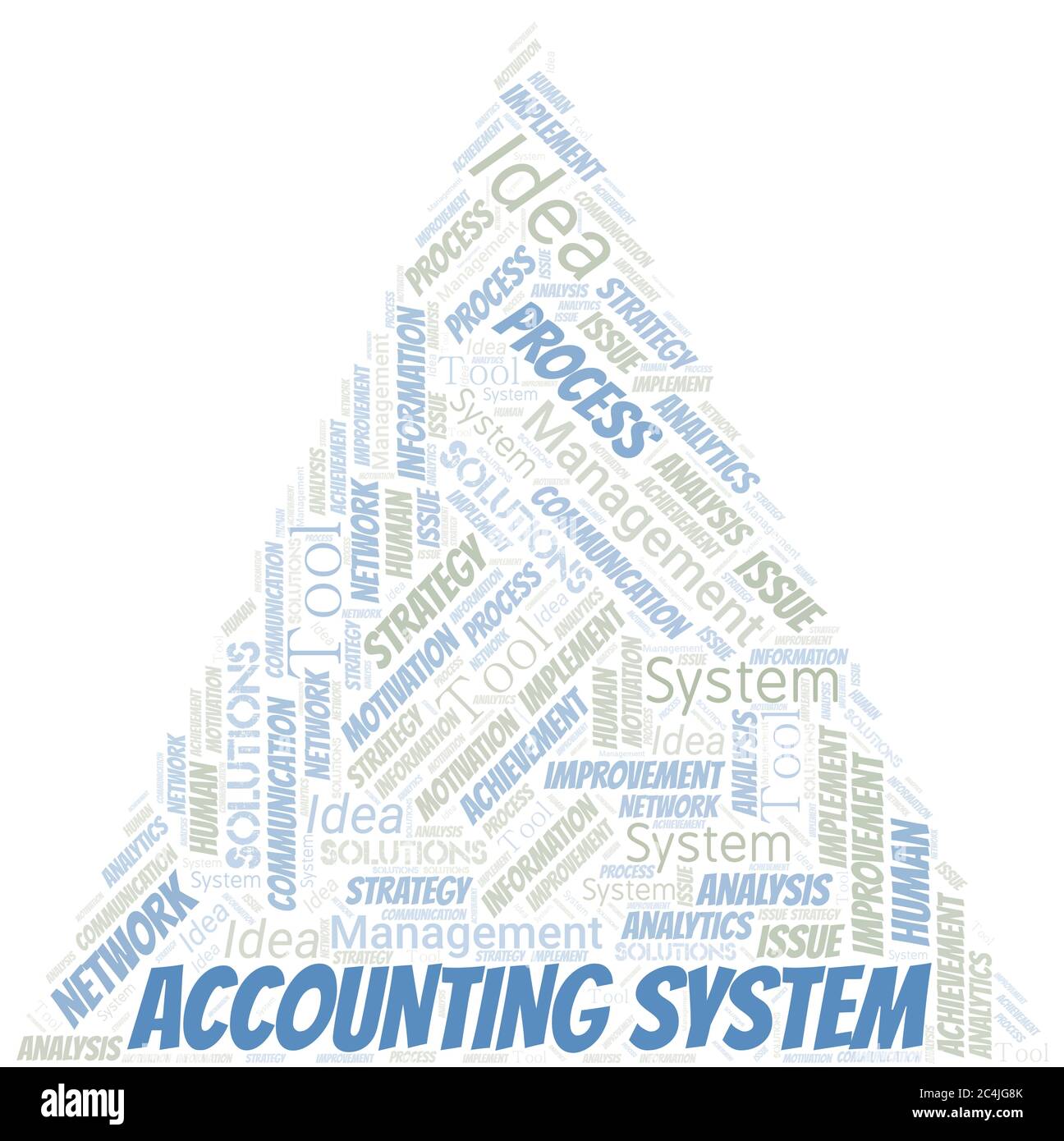Accounting System typography vector word cloud. Wordcloud collage made ...
