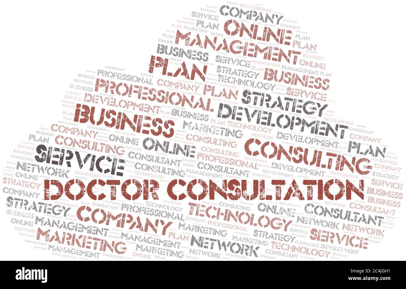 Doctor Consultation typography word cloud. Wordcloud collage made with ...