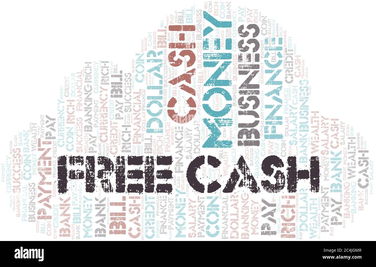 Free Cash typography word cloud. Wordcloud collage made with the text ...