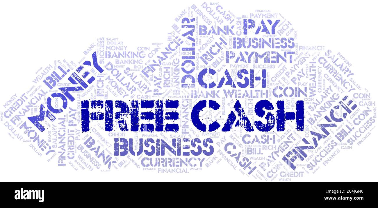 Free Cash typography word cloud. Wordcloud collage made with the text ...