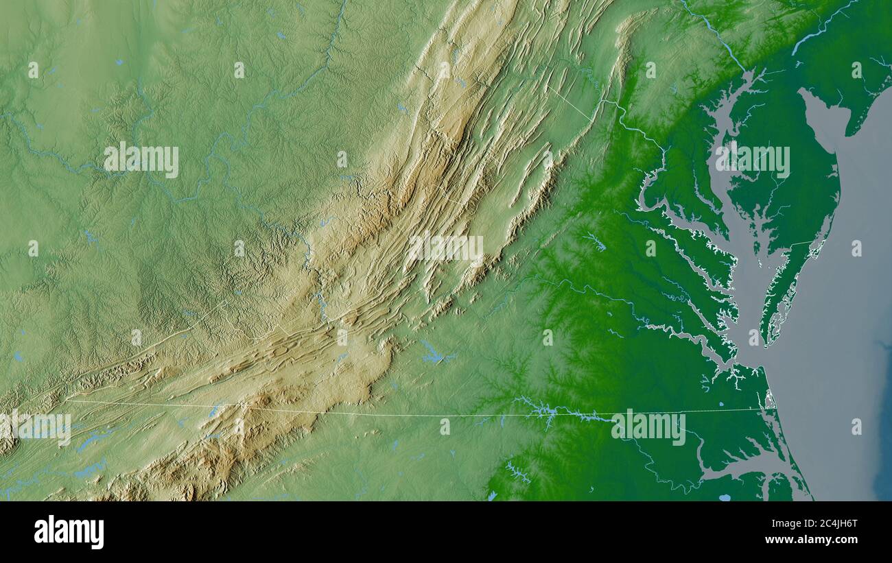Map of virginia rivers hi-res stock photography and images - Alamy