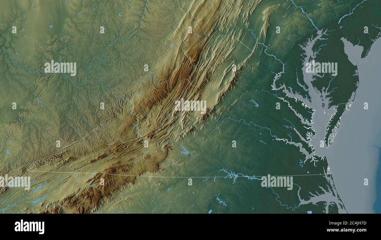 Map of virginia rivers hi-res stock photography and images - Alamy