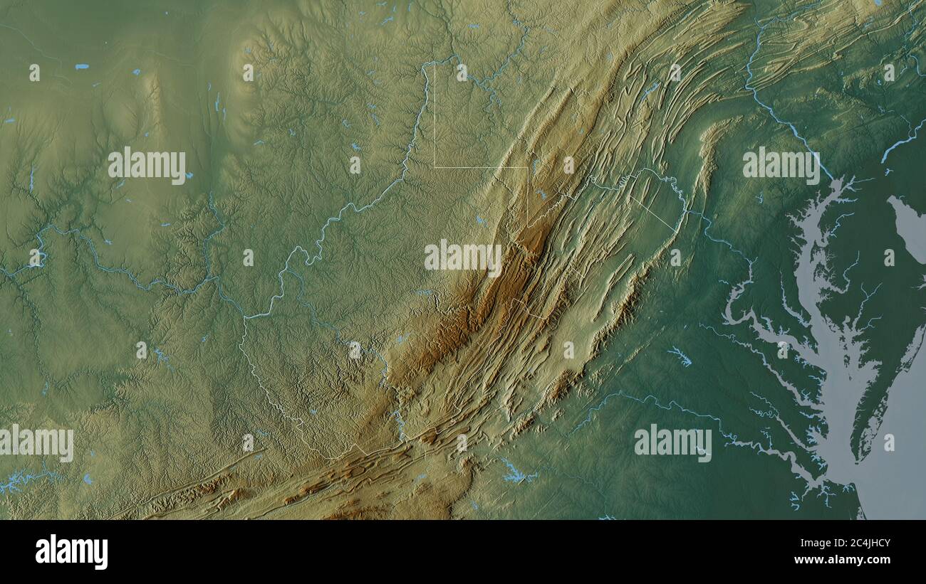 Map of virginia rivers hi-res stock photography and images - Alamy