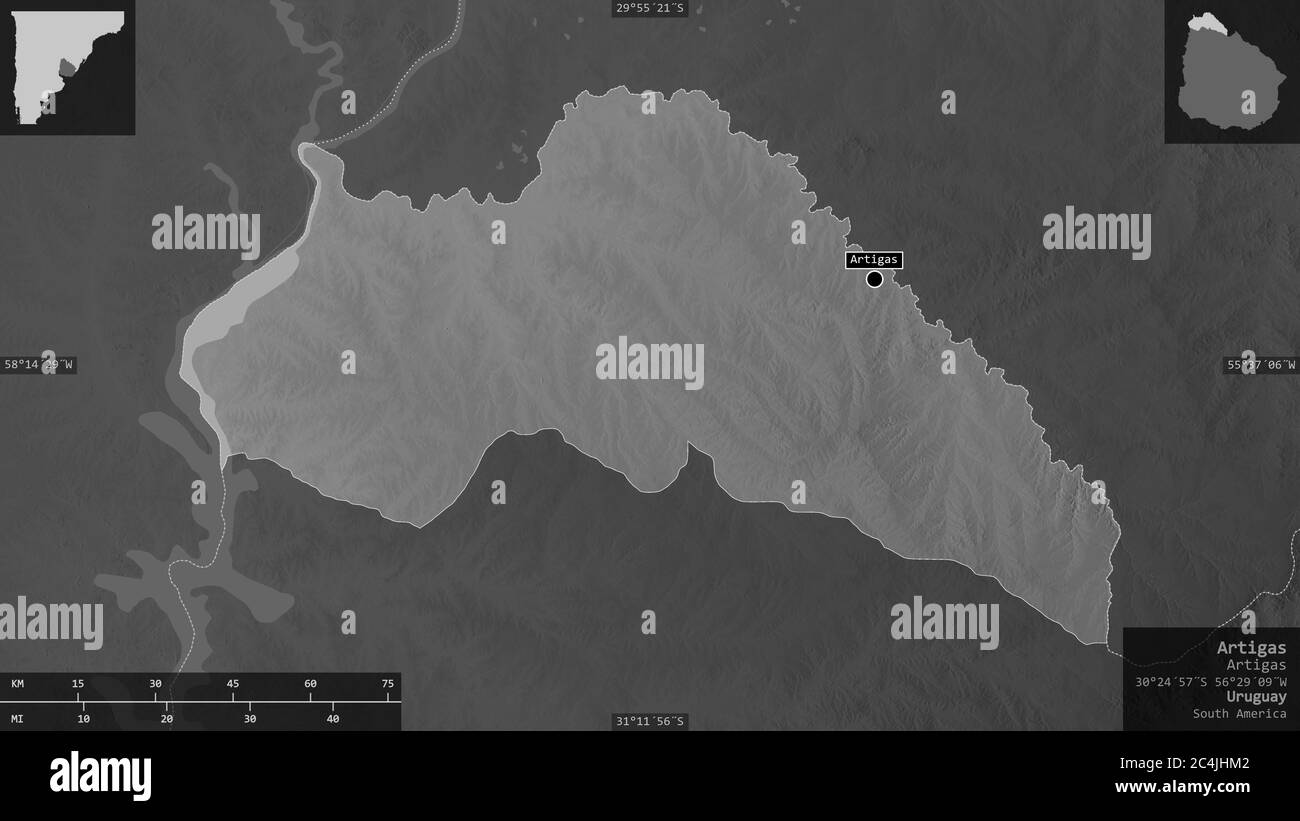 Artigas map hi-res stock photography and images - Alamy