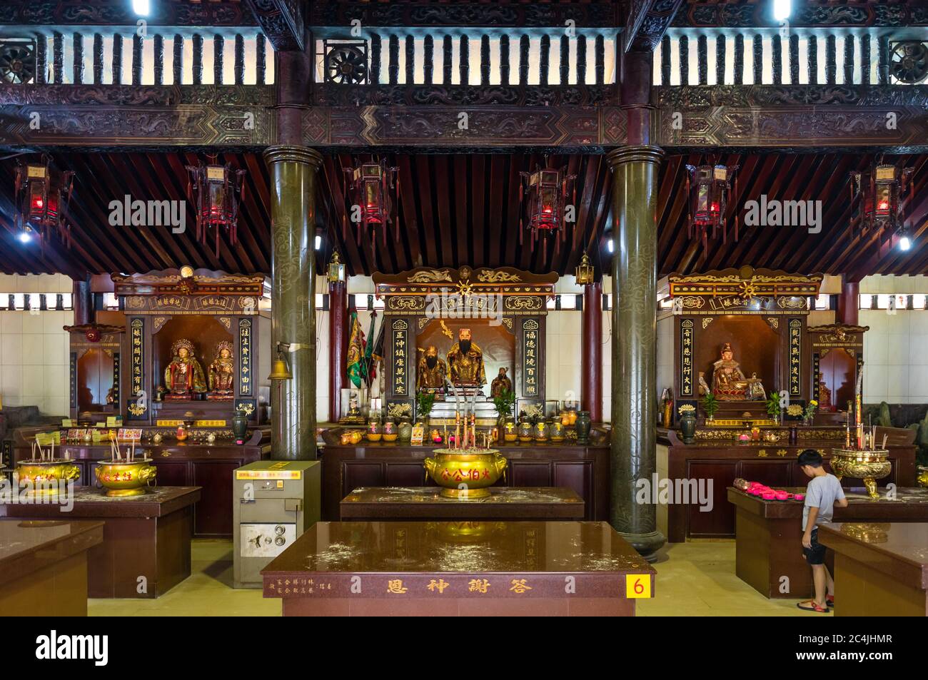 Miri, Sarawak, Malaysia: Interior view of Taoist temple "Tua Pek Kong ...