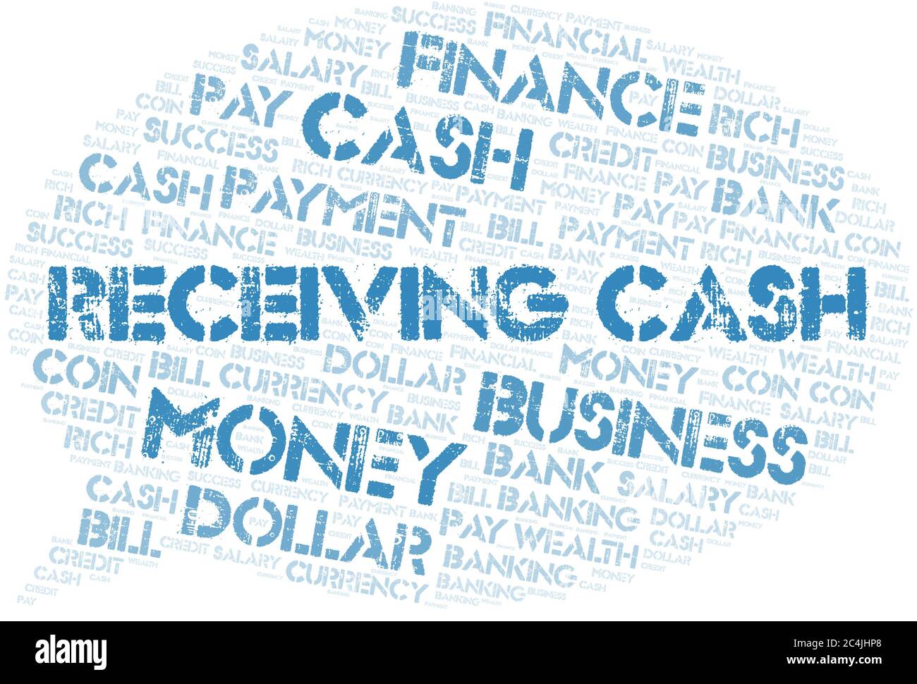 Receiving Cash typography word cloud. Wordcloud collage made with the ...
