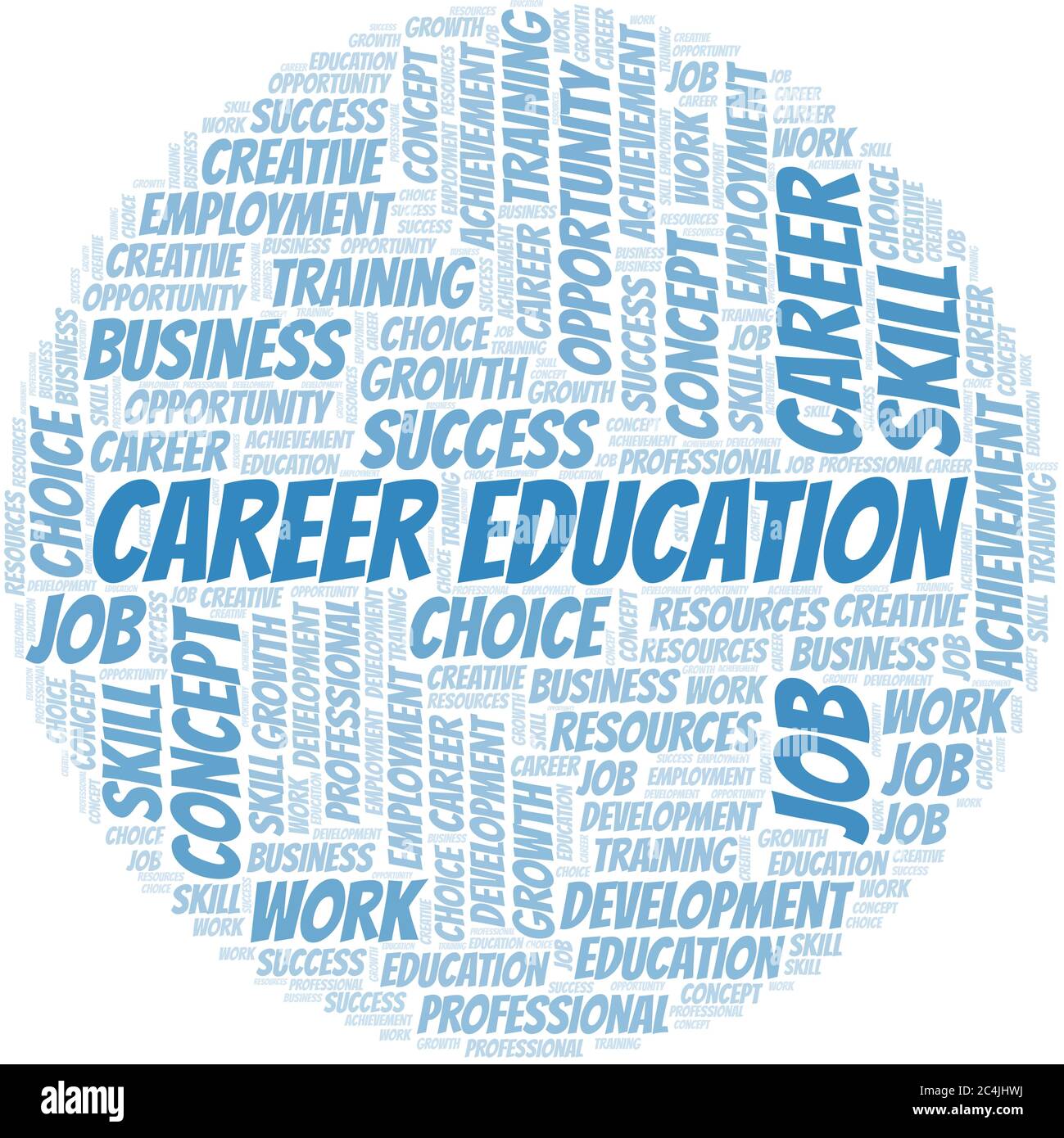 Career Education typography vector word cloud. Wordcloud collage made ...