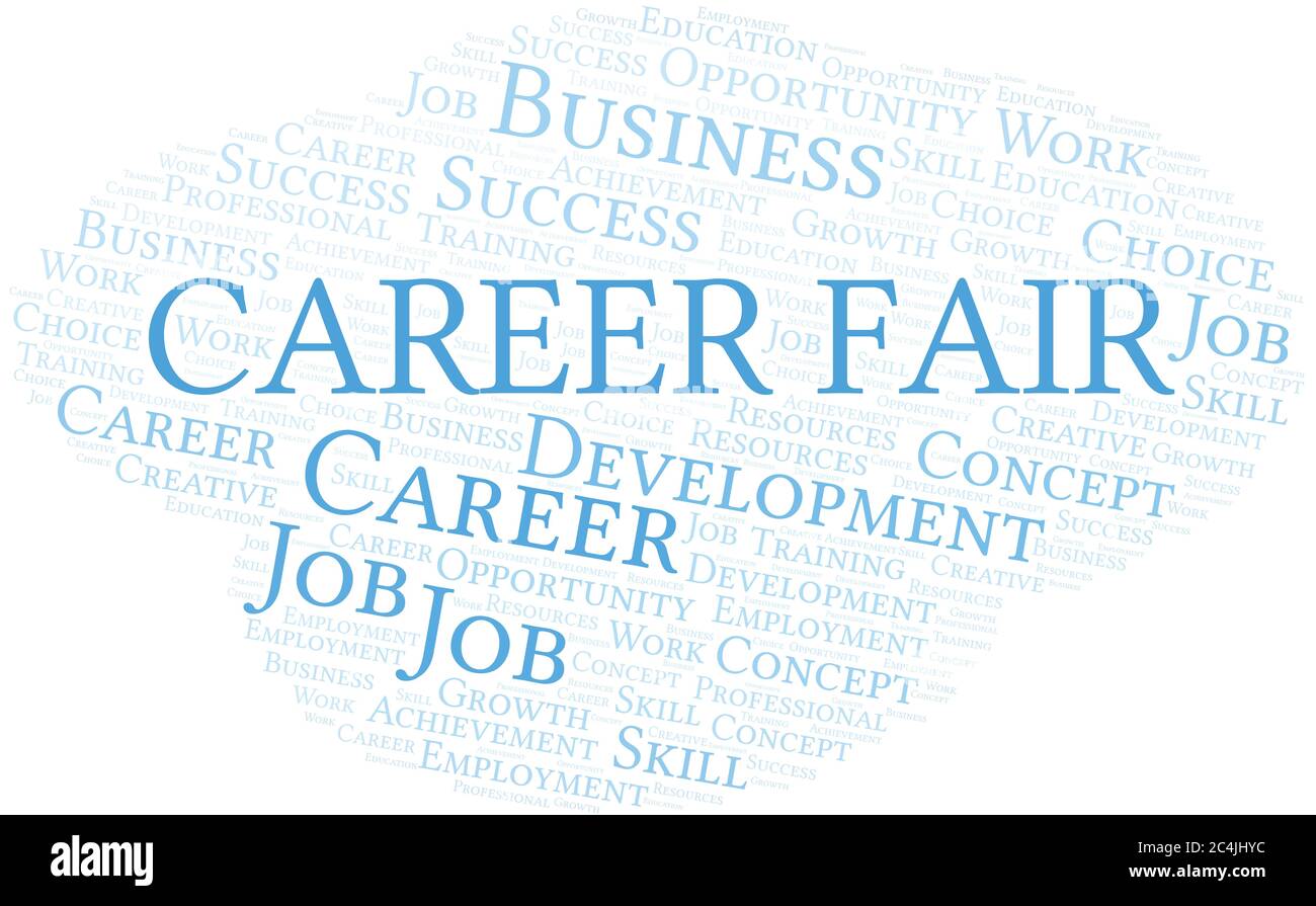 Career Fair typography vector word cloud. Wordcloud collage made with ...