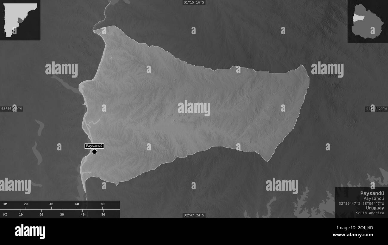 Map of paysandu Black and White Stock Photos & Images - Alamy