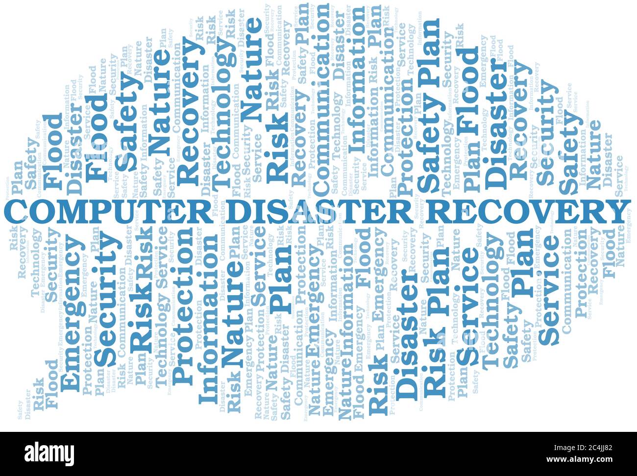 Computer Disaster Recovery typography vector word cloud. Wordcloud ...