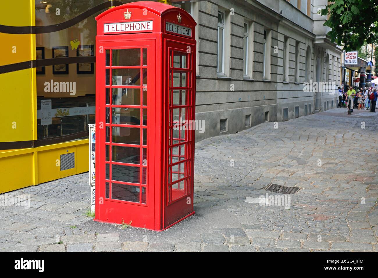 Vienna, Austria - July 12, 2015: Famous British Iconic Red Telephone ...