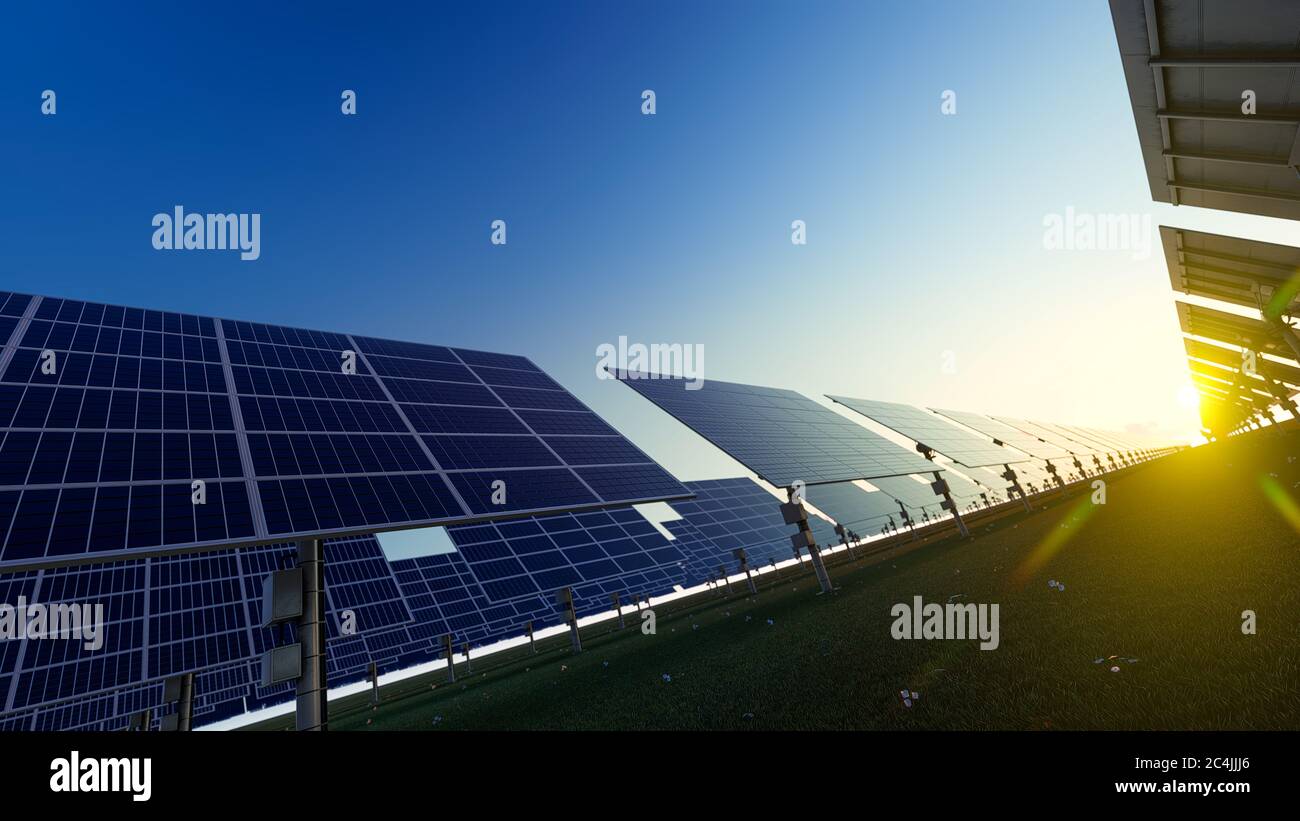 Solar farm clouds reflection hi-res stock photography and images - Alamy