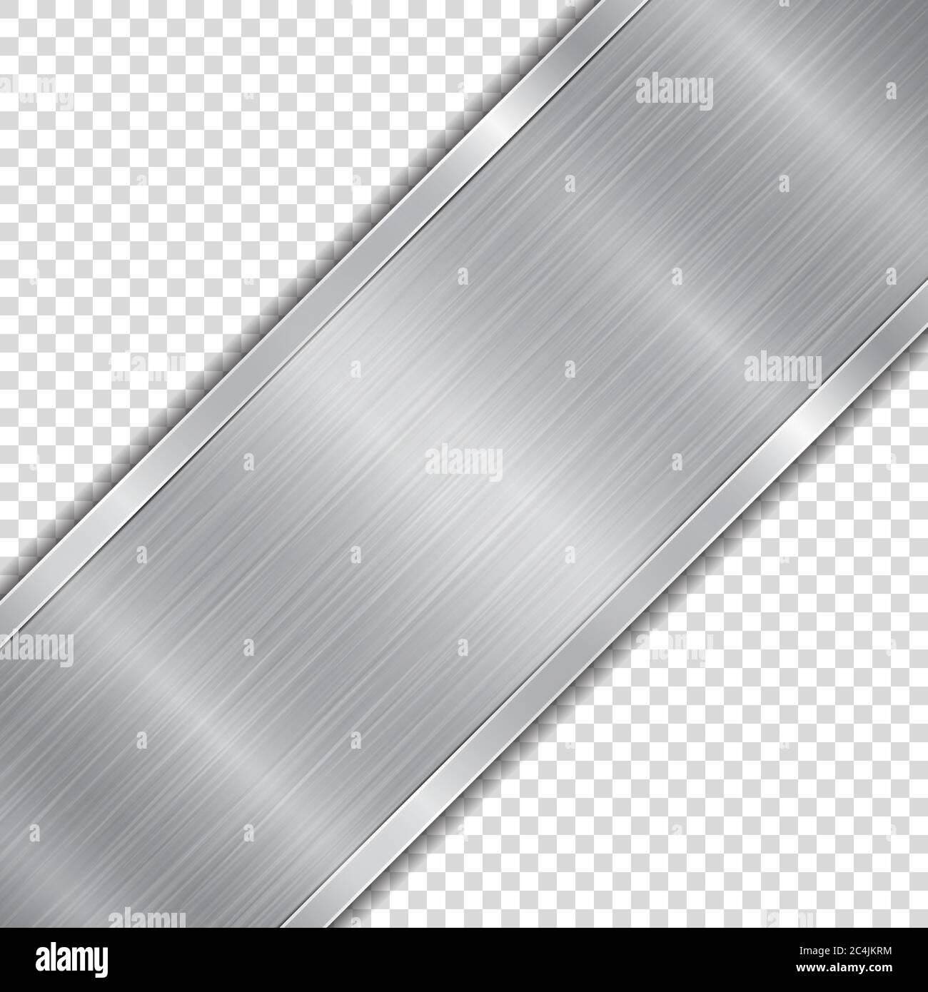 Polished plate in silver colors with metal texture, glares and shiny ...