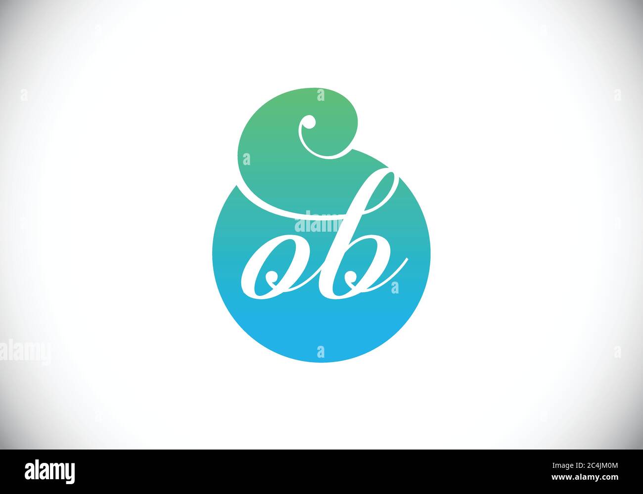 Initial Monogram Letter O B Logo Design Vector Template. O B Letter ...