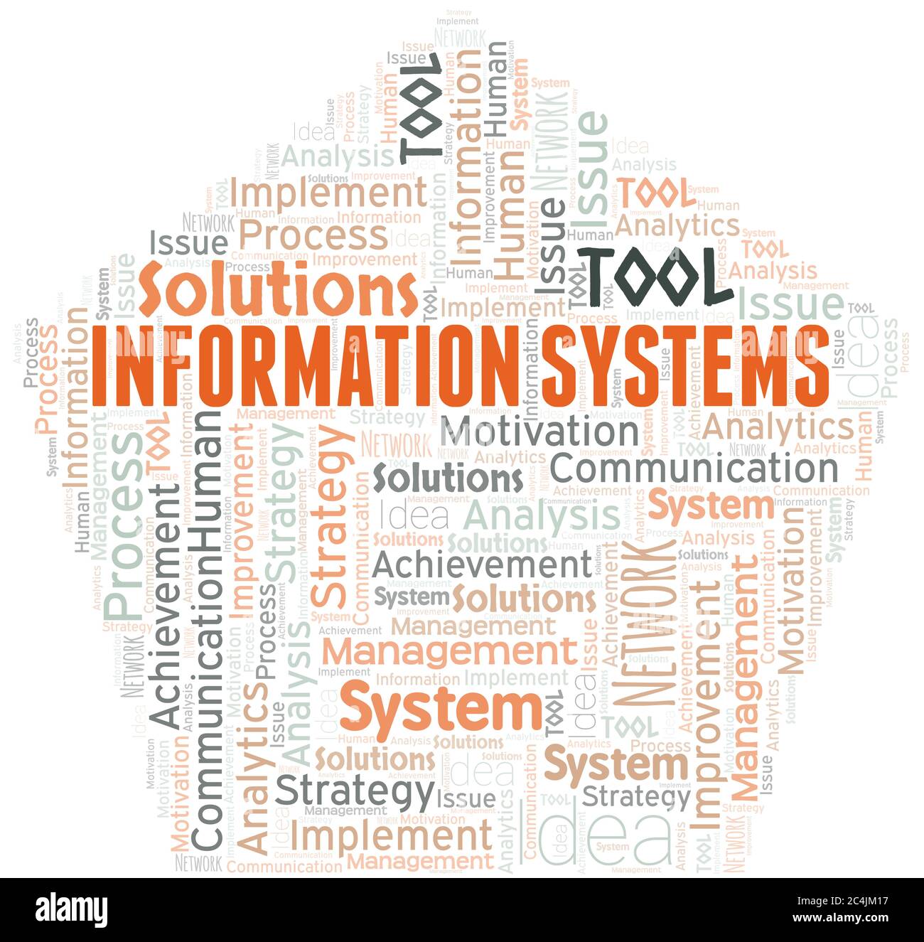 Information Systems typography vector word cloud. Wordcloud collage ...