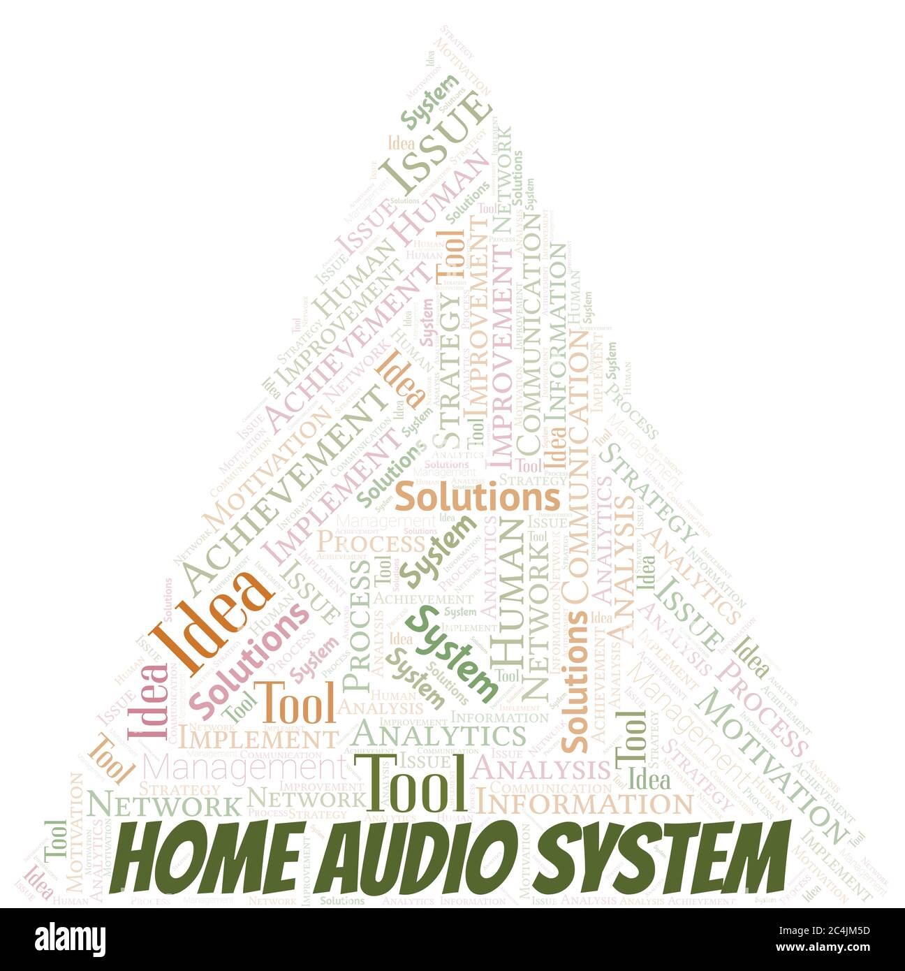 Home Audio System typography vector word cloud. Wordcloud collage made ...