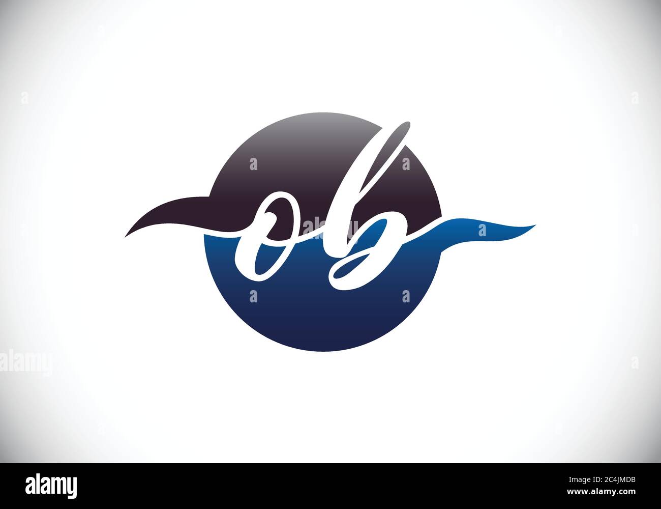 Initial Monogram Letter O B Logo Design Vector Template. O B Letter ...