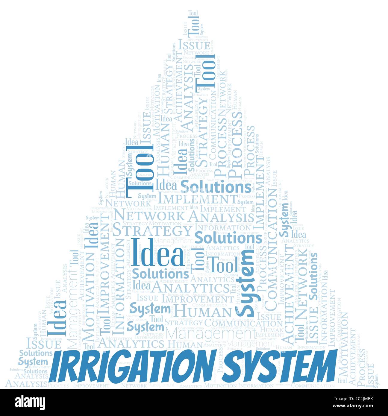 Irrigation System typography vector word cloud. Wordcloud collage made ...