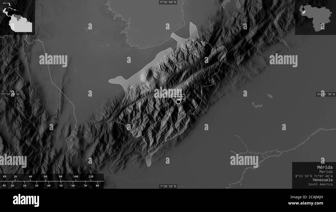 Map of merida Black and White Stock Photos & Images - Alamy